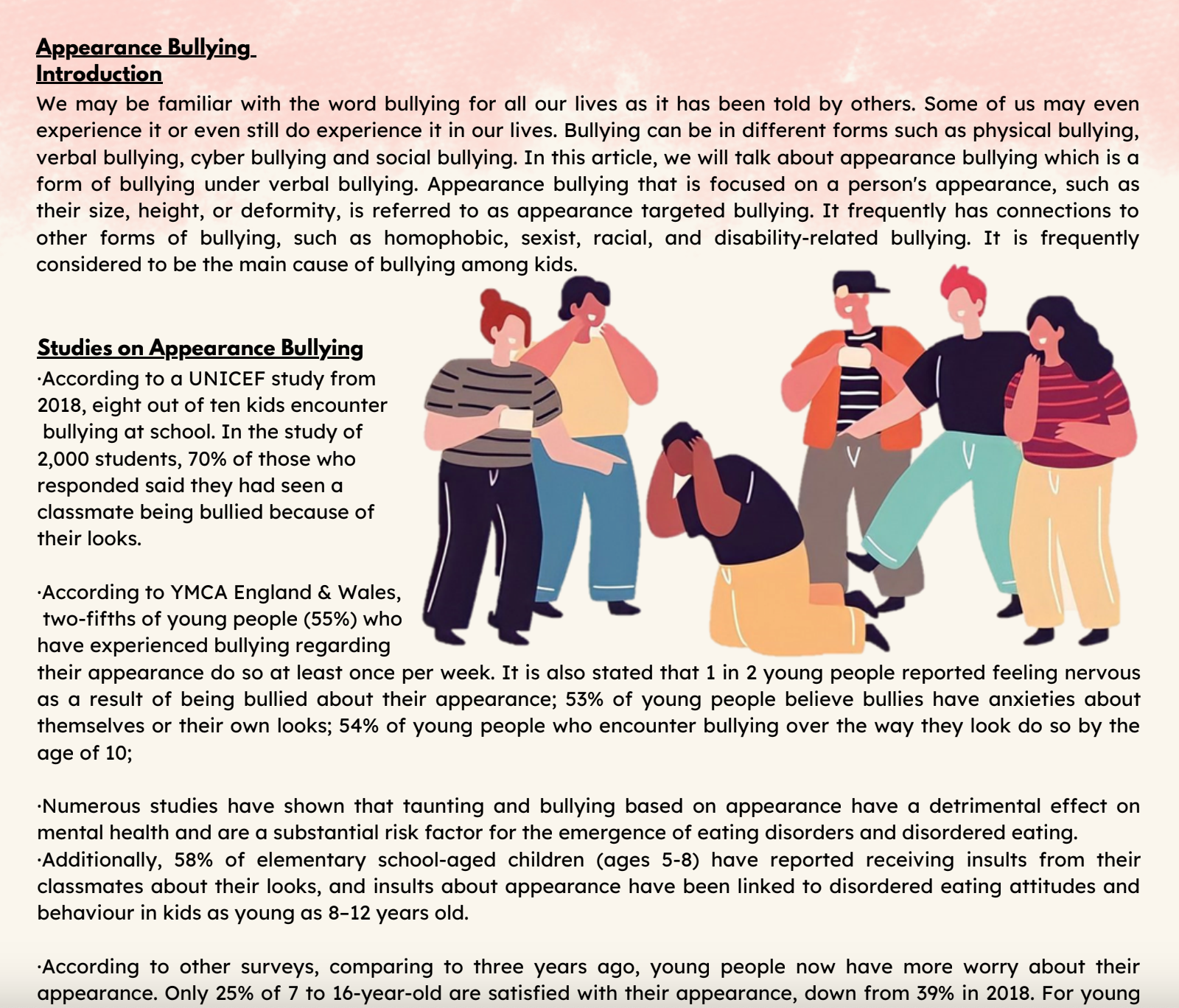 Appearance Bullying by Grace Anzelletha - Eve Psychosocial Wellness Centre